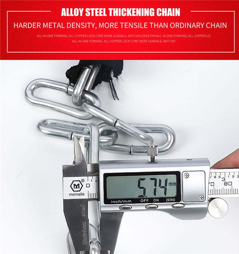 WEST BIKING Bicycle Lock MTB Road Bike Safety Anti-theft Chain Lock ...