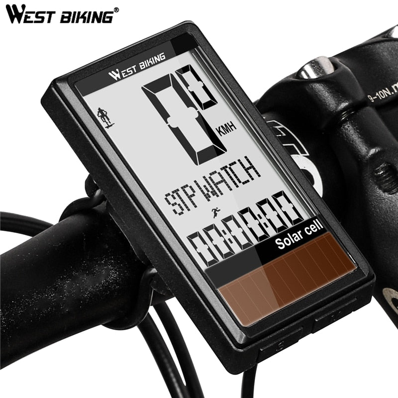 West Biking™ Solar Cell Wireless Cycling Speedometer – WestBiking Shop